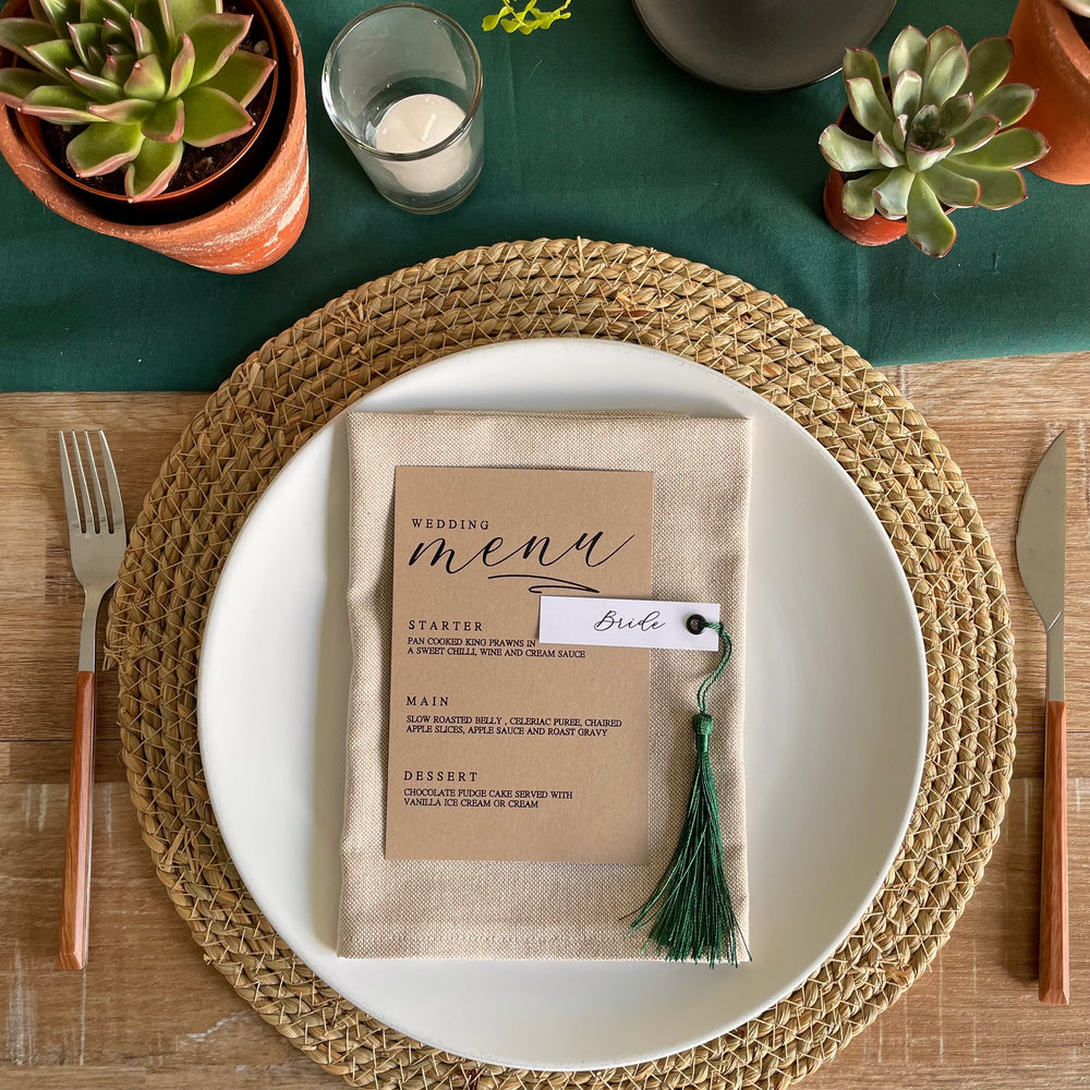 Wedding Menu Card – Confetti Sweethearts | Table Styling | Tableware ...