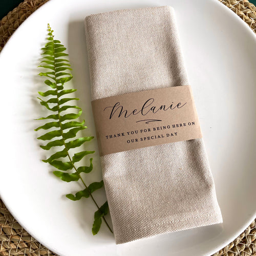 Napkin Wraps – Confetti Sweethearts | Wedding Styling | Prop Hire ...