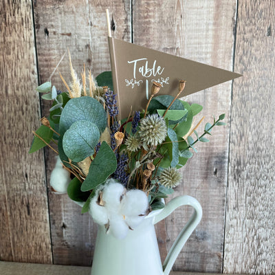 Rustic Charm Table Number Flags – Confetti Sweethearts | Alternative ...